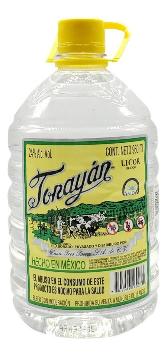LICOR DE CAÑA TONAYAN BLANCO PET 960ML – Vinosylicores.com