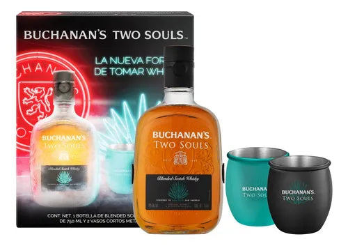 Whisky 12 Buchanans Two Souls 750Ml C/Vasos – Vinosylicores.com