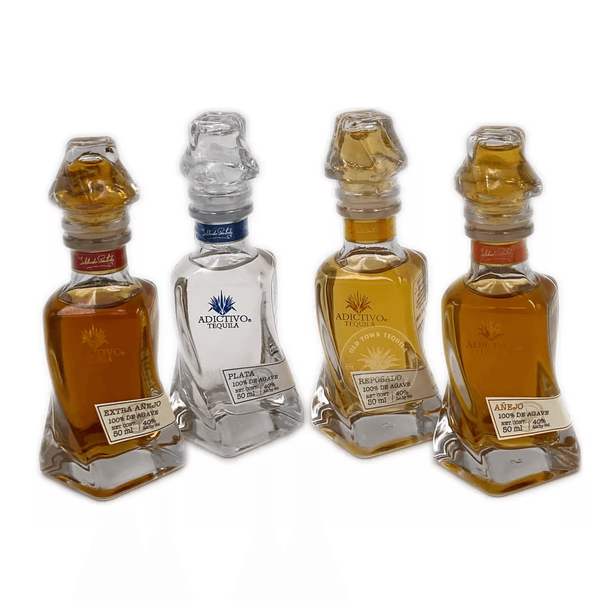 Paquete De 4 Tequilas Adictivo Minis Diferentes De 50ml