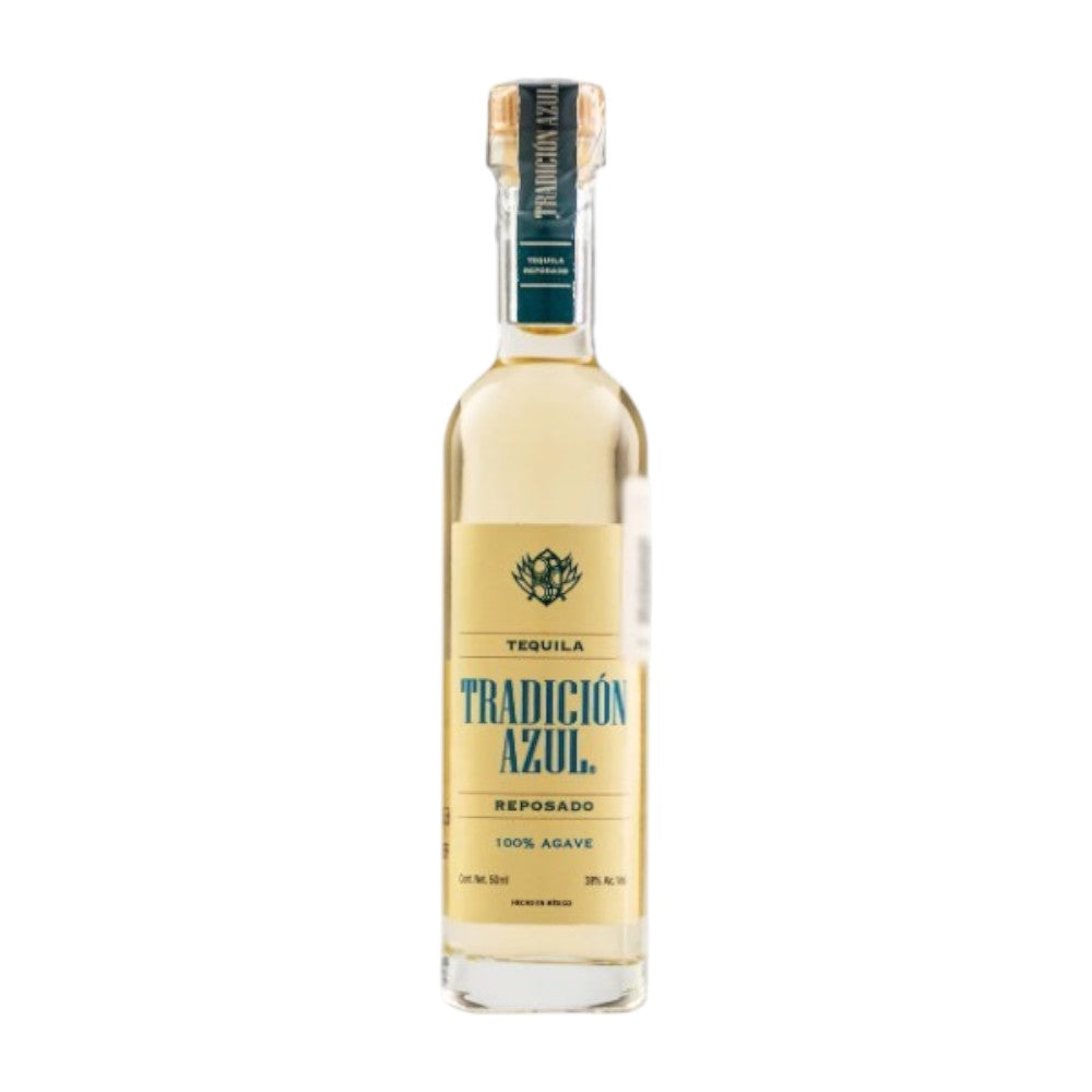 Mini Tequila Tradición Azul Reposado 50ml – Vinosylicores...