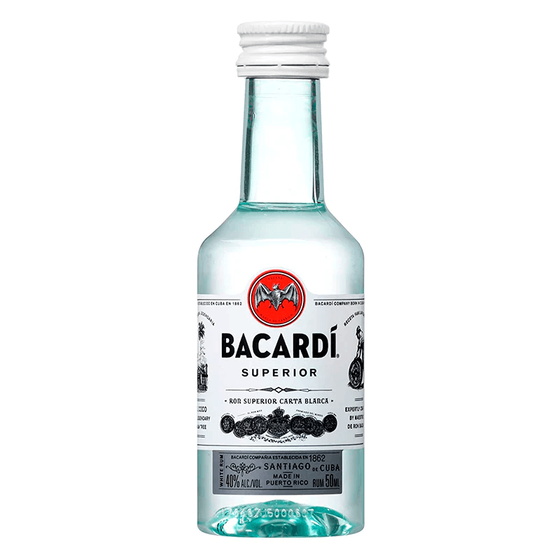 Mini Ron Bacardi Carta Blanca 50ml – Vinosylicores.com