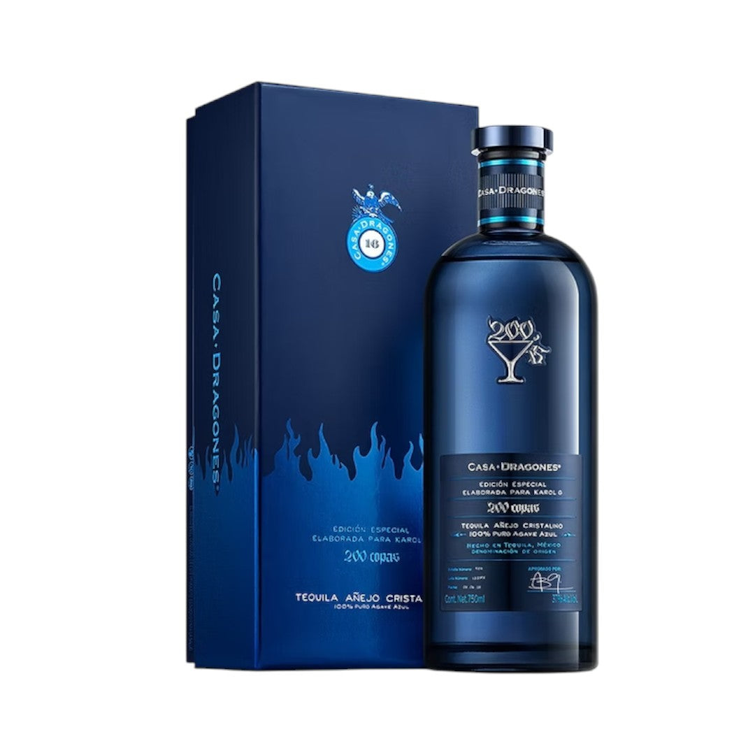 Casa Dragones Añejo Cristalino Tequila 200 Glasses 750 ml...