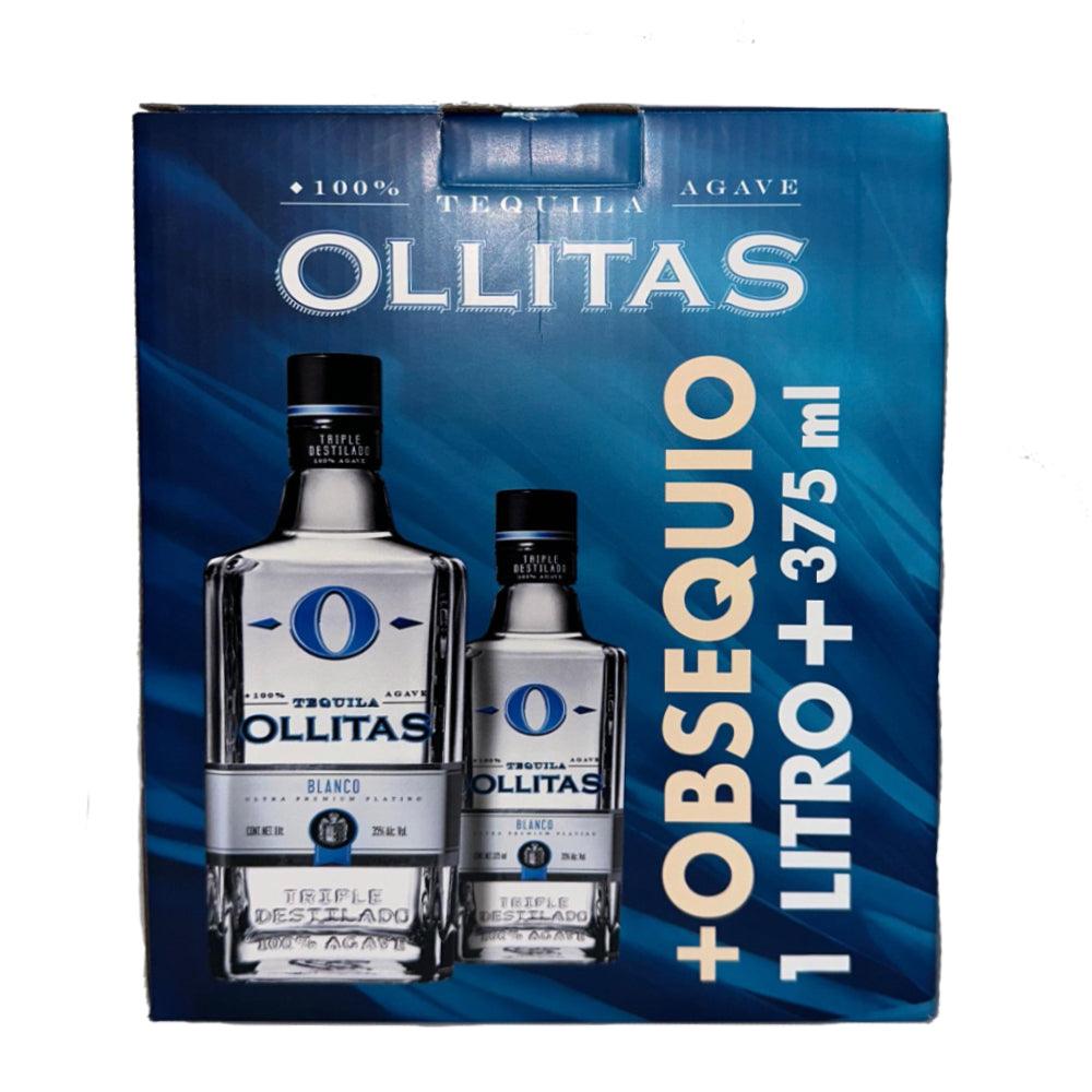 Tequila Blanco Triple Destilado Ollitas 1000ml C/375ml